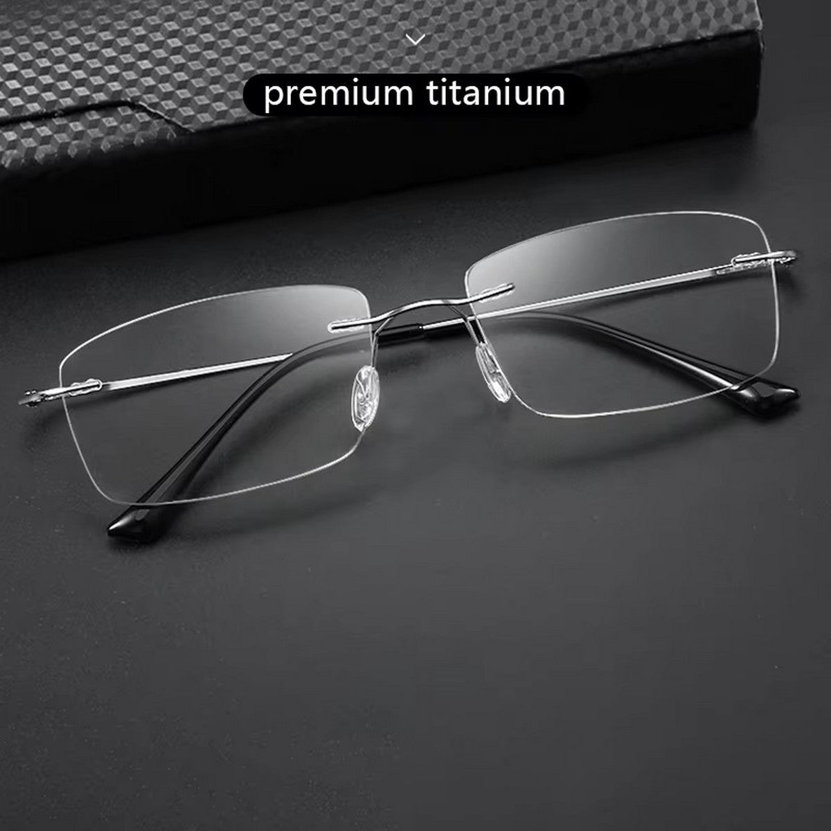 Rimless Frameless Glasses Beta Titanium Alloy Flexible Hinged Frame Op ...