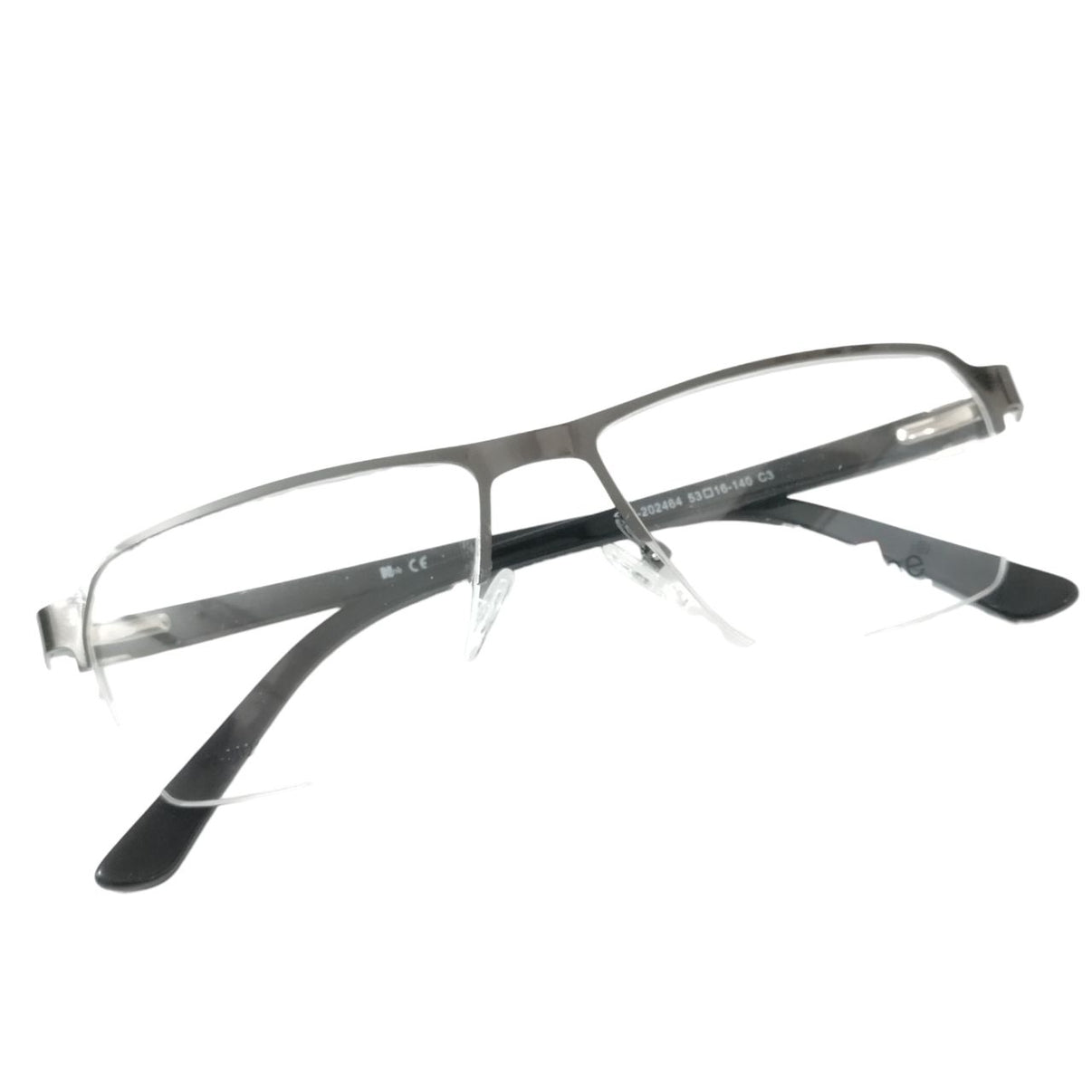 Luxury Executive Rectangle Grey Half Frame Supra Glasses – Glasses ...