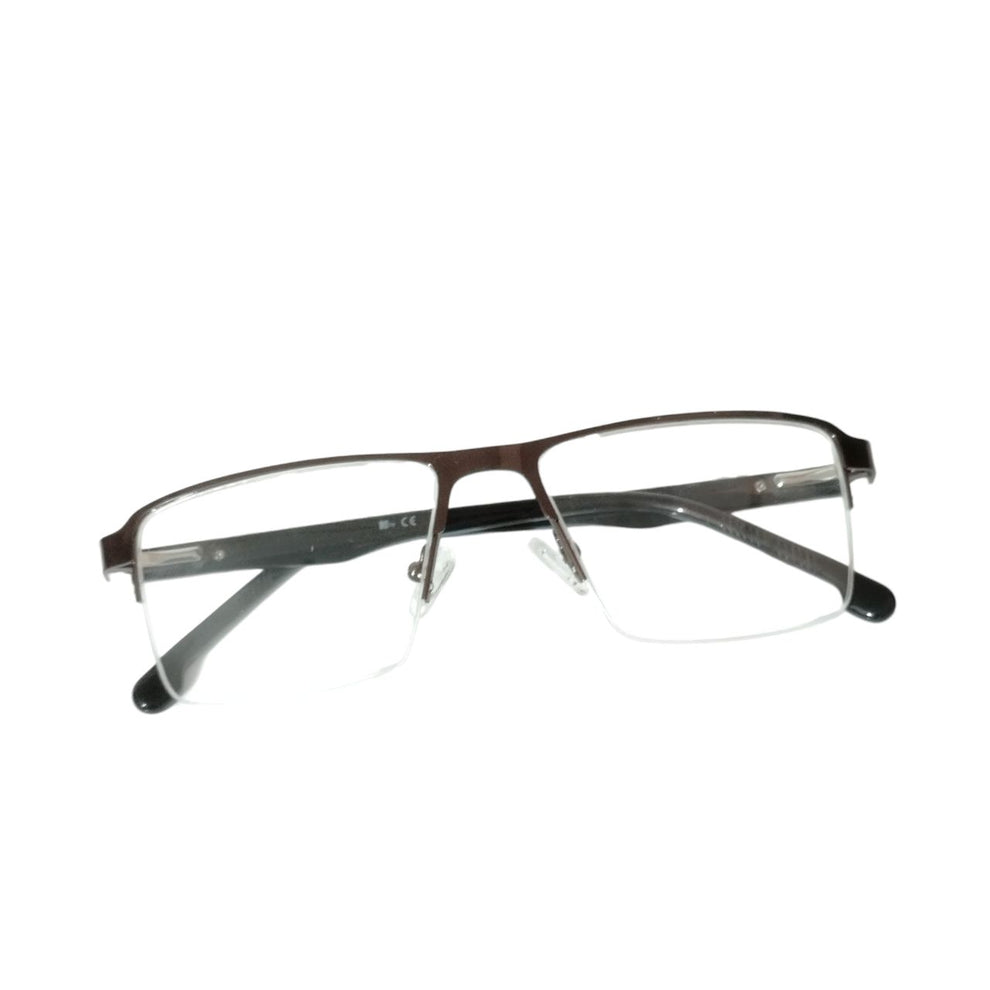 Luxury Executive Square Half Frame Supra Glasses Brown – Glasses India ...