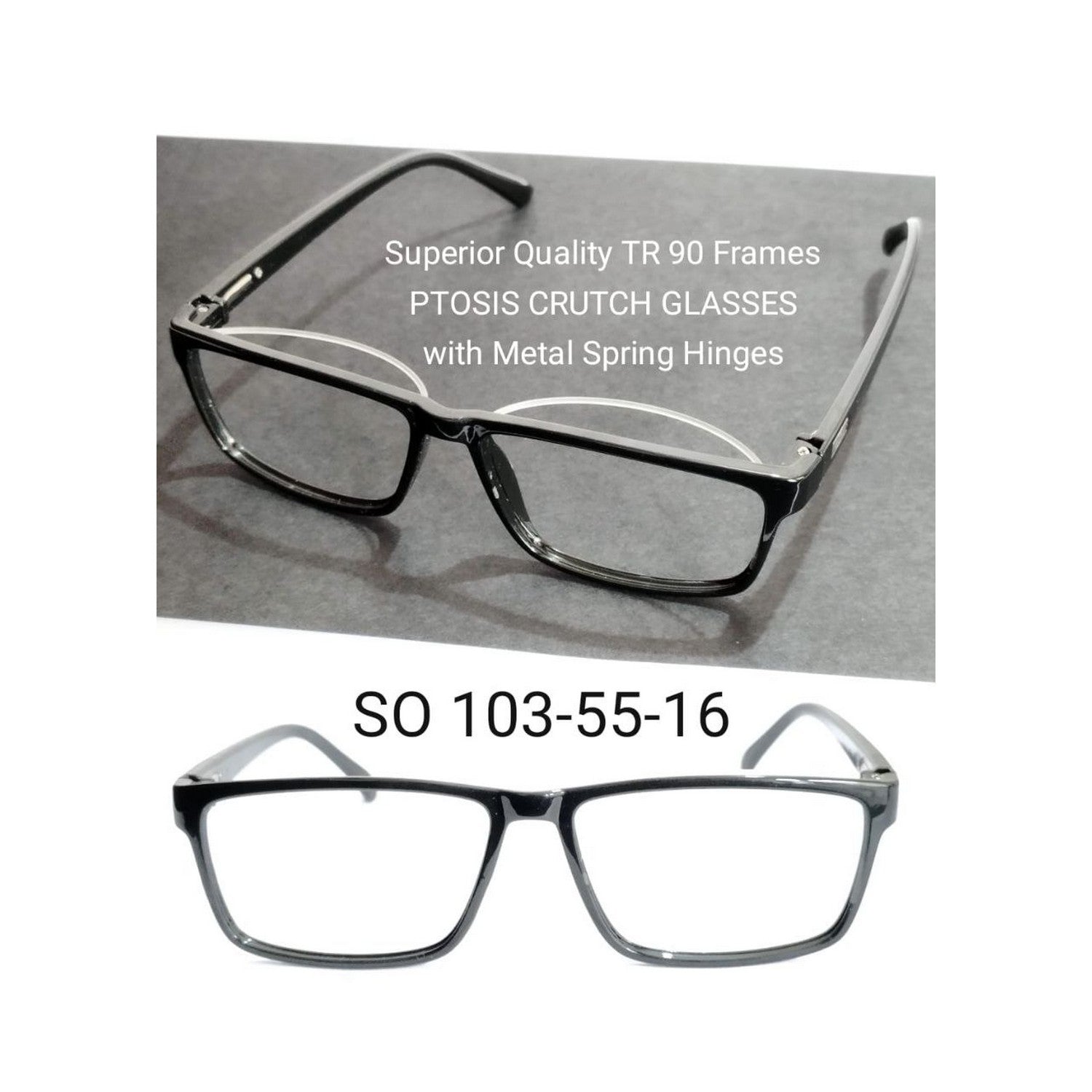 ReviveVision Full Frame Ptosis Crutch Glasses - Relieve and Assist with ...