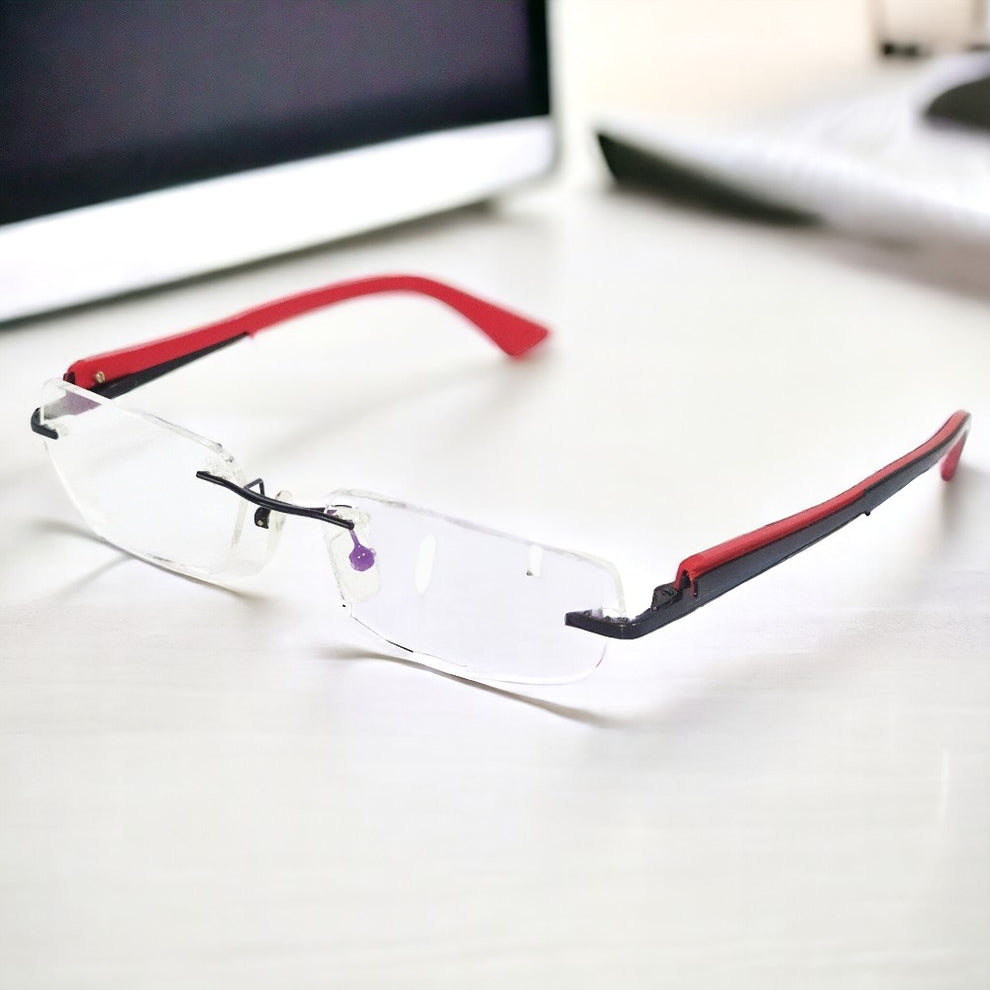 Rimless Computer Glasses with Anti Glare Coating 35081 – Glasses India ...
