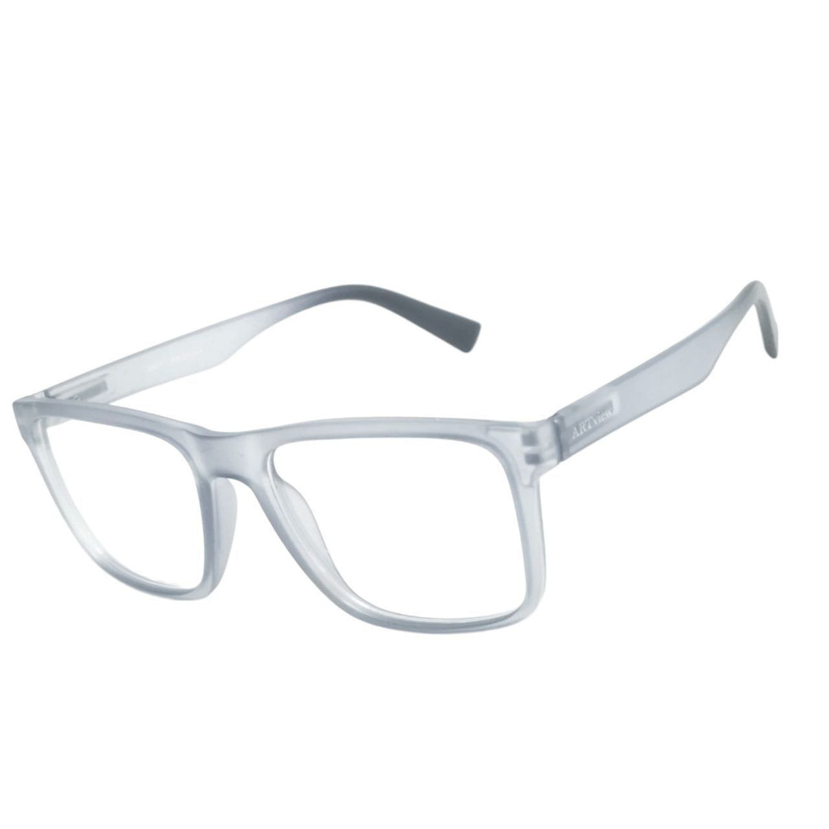 Luxury ARTView Progressive Reading Glasses – Square Translucent Grey ...