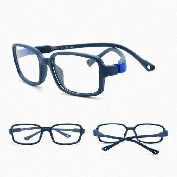 Unbreakable Kids Glasses - Flexible Rectangle Frame for Ages 4-7 | S308 ...
