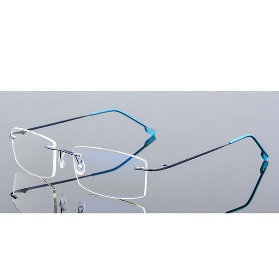 Rimless Frames Frameless Specs Blue Light Glasses For Men and Women Ey ...