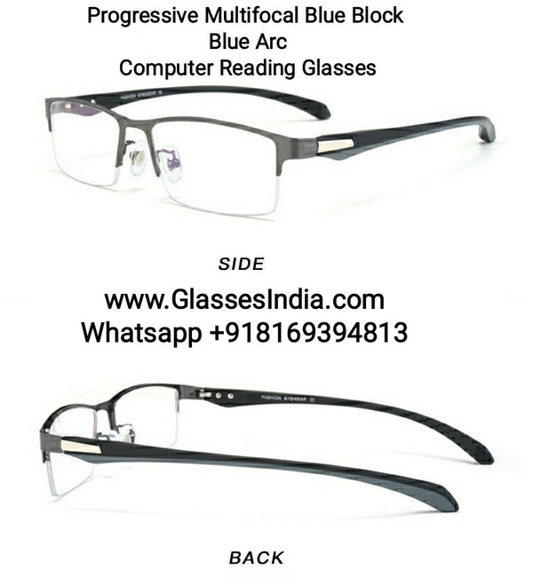 Progressive Reading Glasses with Blue Block Blue Arc Lens – Glasses ...