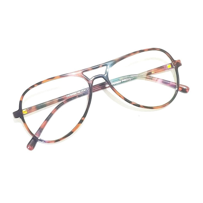 DA Aviator Full Frame Eyeglasses Spectacle Frame with Zero Power Clear ...