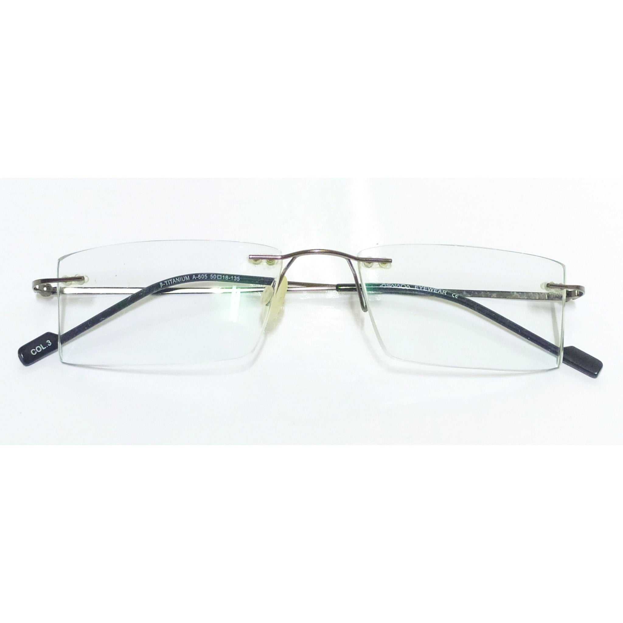Grey Rimless Computer Glasses with Anti Glare Coating Lens – Glasses ...